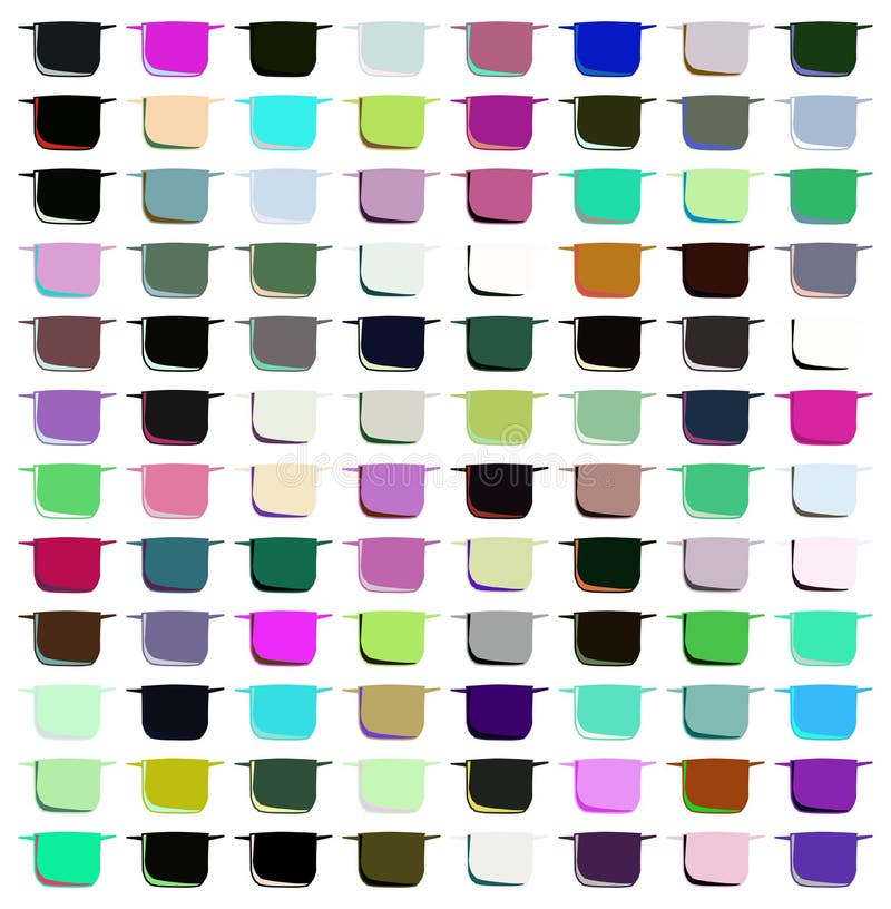Colorful Background with Stylized Pots Stock Vector - Illustration of ...