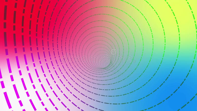 The Colorful Background with Various Curved Lines Rotating Forward ...