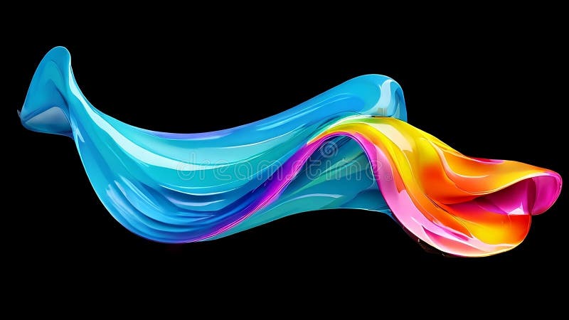 Colorful Background Wave Ribbon - Symbol - a Rainbow Design in the ...