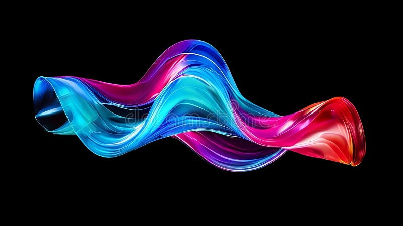 Colorful Background Wave Ribbon - Symbol - a Rainbow Design in the ...