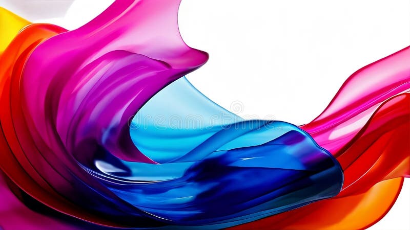 Colorful Background Wave Ribbon - Symbol - a Rainbow Design in the ...