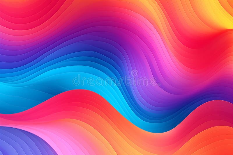 A Colorful Background with a Wavy Design in the Middle Stock ...