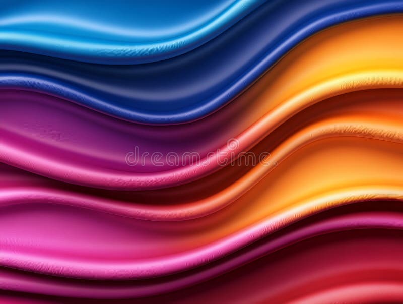 A Colorful Background with Wavy Lines of Different Colors Stock Photo ...