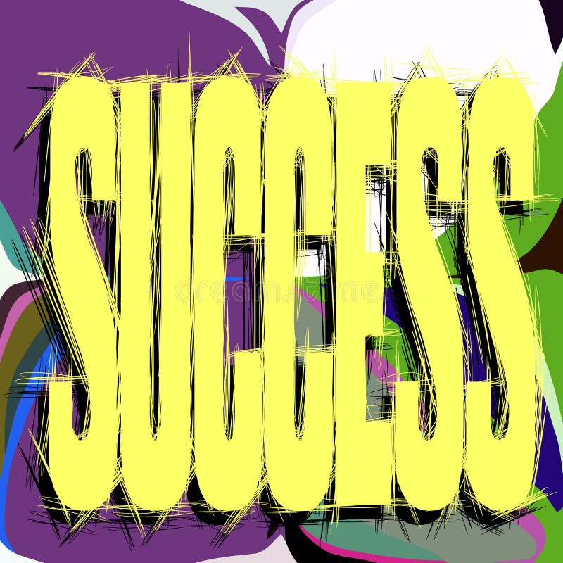 Colorful Background with Word Success Stock Illustration - Illustration ...