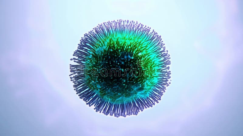 Colorful Bacterium or Microbe Under a Microscope. Concept of ...