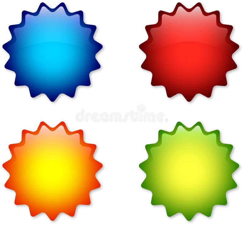 Colorful badges stock illustration. Illustration of mark - 29679505