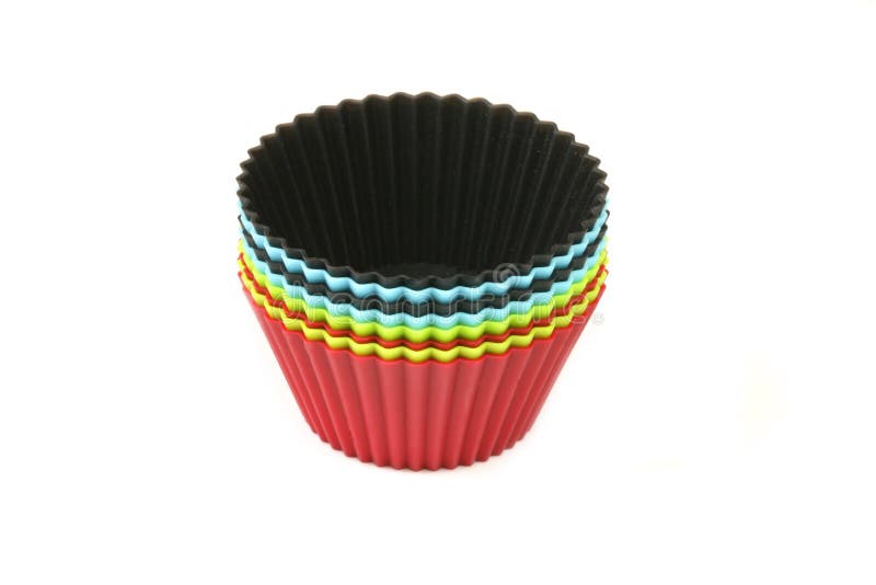 Colorful Baking Moulds for Muffins Stock Image - Image of green ...