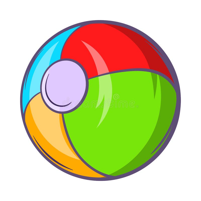 Colorful Ball Icon, Cartoon Style Stock Vector - Illustration of ...