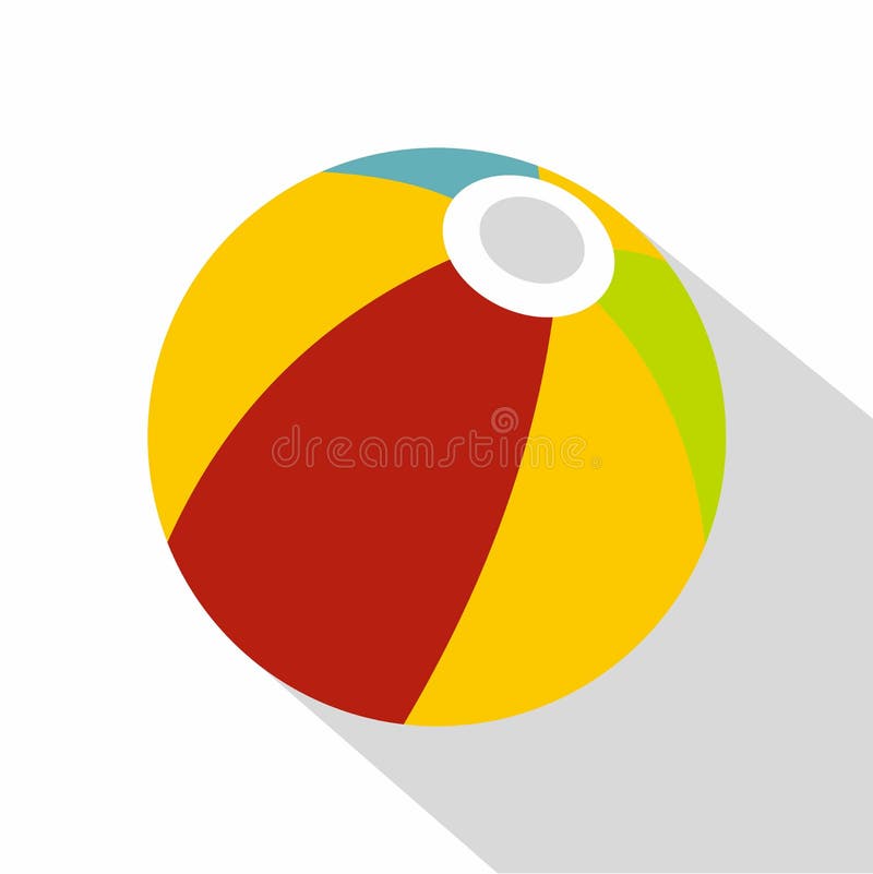 Colorful Ball Icon, Flat Style Stock Vector - Illustration of ...