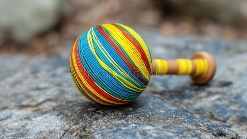 Traditional Indonesian Lato-lato Toy on Stone Stock Illustration ...