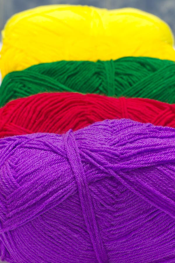Colorful Ball of Woollen Thread Stock Photo - Image of home, ball: 33724436