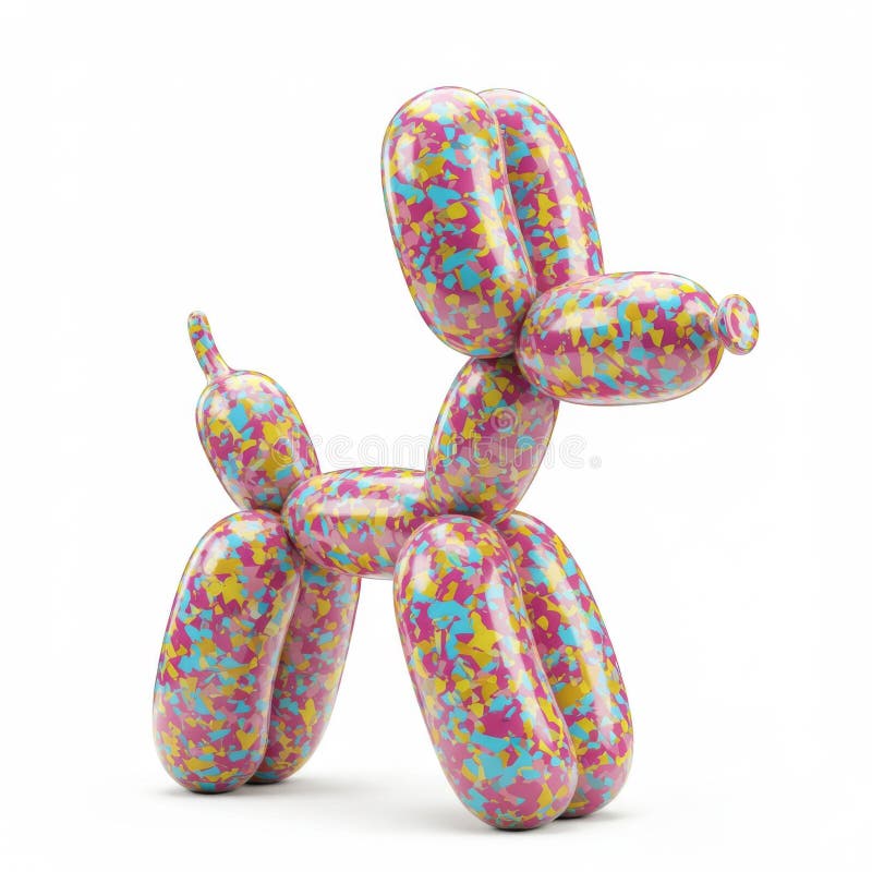 Colorful Balloon Animal Dog Stock Illustration - Illustration of pink ...