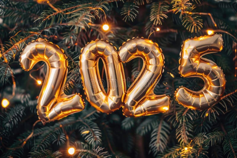 Colorful 2023 Balloon Numbers Celebration with Sparkling Background ...