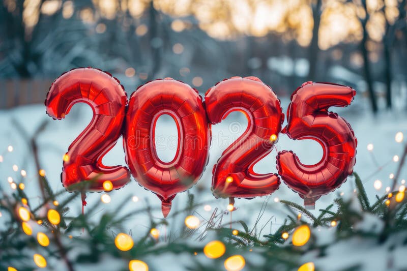 Colorful 2023 Balloon Numbers Celebration with Sparkling Background ...