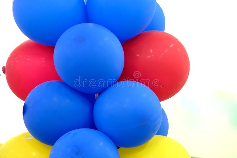 Colorful Blue red balloons stock photo. Image of festival - 141440744