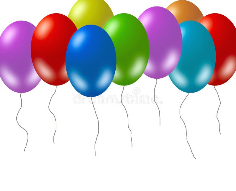 Word Celebrate with Balloons Illustration Stock Illustration ...