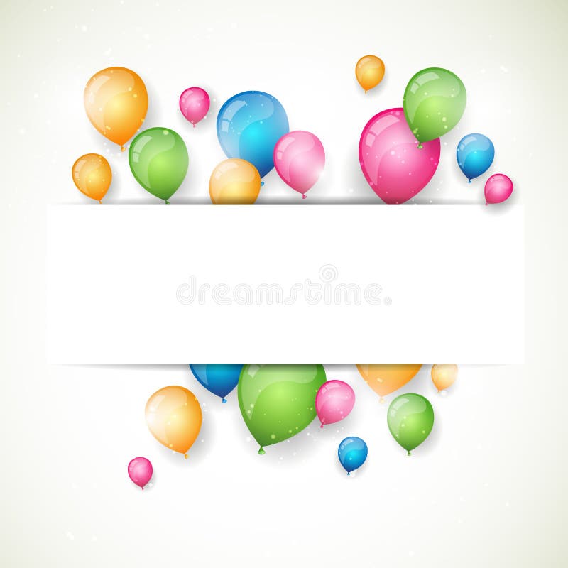 Bunch Balloons. Vector Illustration Stock Vector - Illustration of gift ...