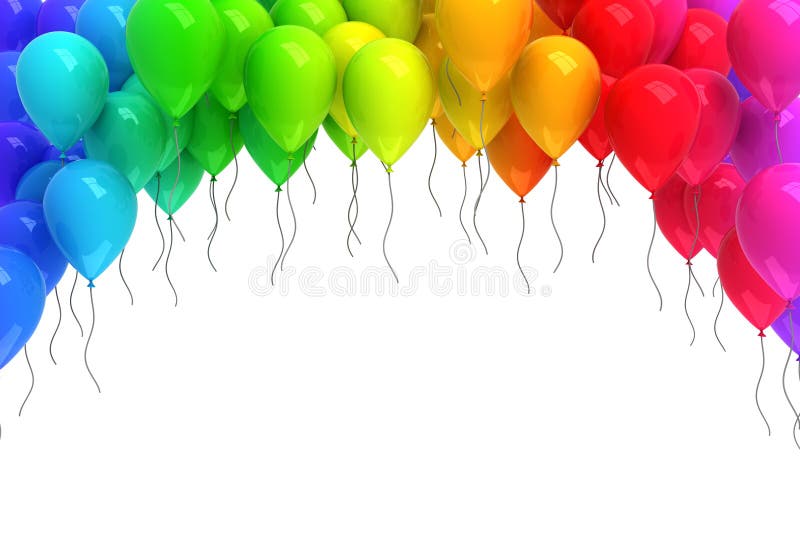 Colorful balloons banner stock vector. Illustration of celebrations ...
