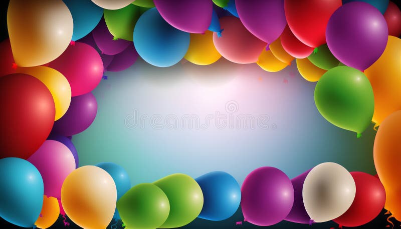 Colorful Balloons Background with Space for Your Text. Vector ...