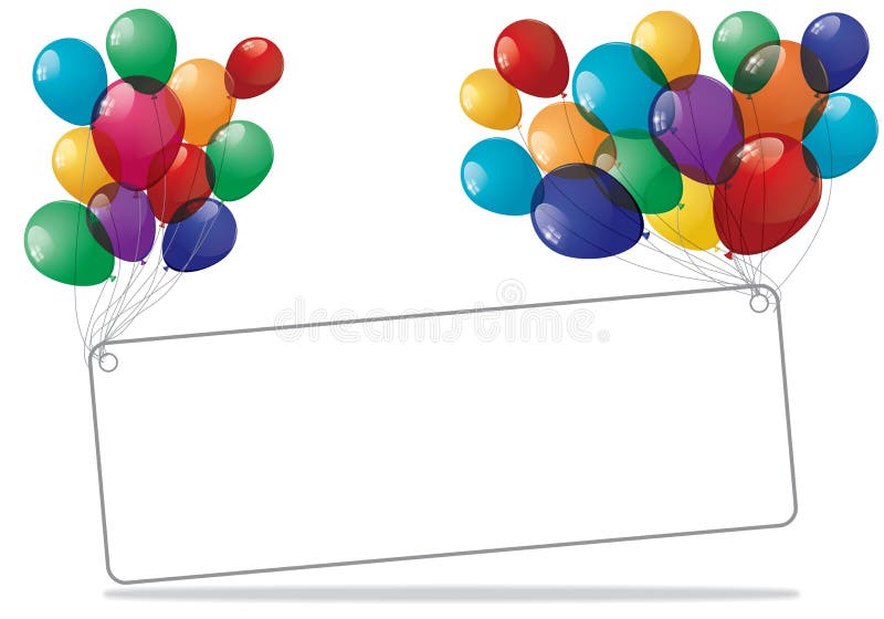 Colorful Balloons Banner - Illustration Stock Illustration ...