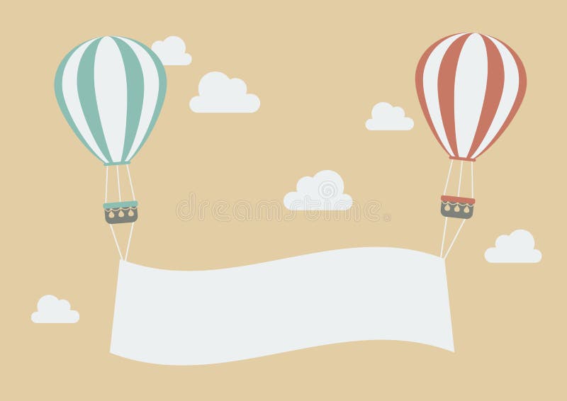 Colorful Balloons with Banner Stock Vector - Illustration of cartoon ...