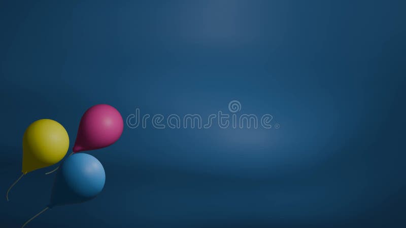 Colorful Balloons on Blue Background 4k Animation Stock Video - Video ...