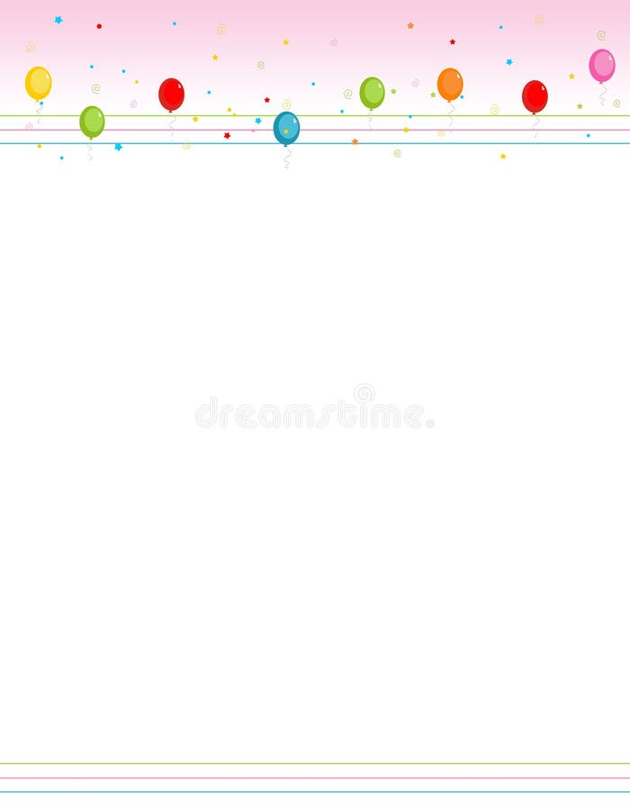 Colorful Balloons Border / Party Frame Stock Vector - Illustration of ...