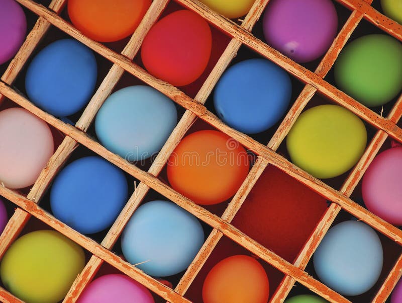Colorful balloons in a box stock photo. Image of brilliant - 24788042