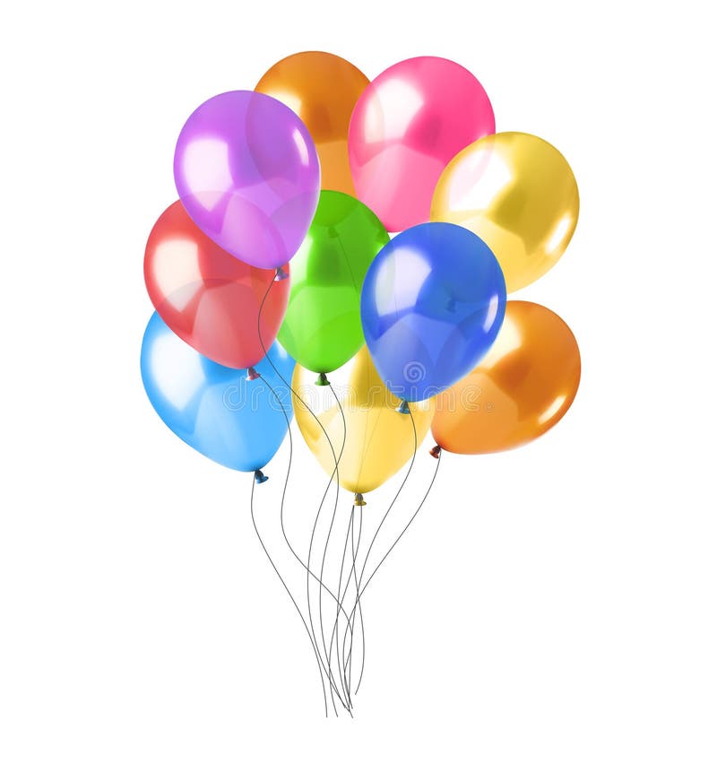 Colorful Balloons Decoration on White. Vector Illustration Stock Vector ...