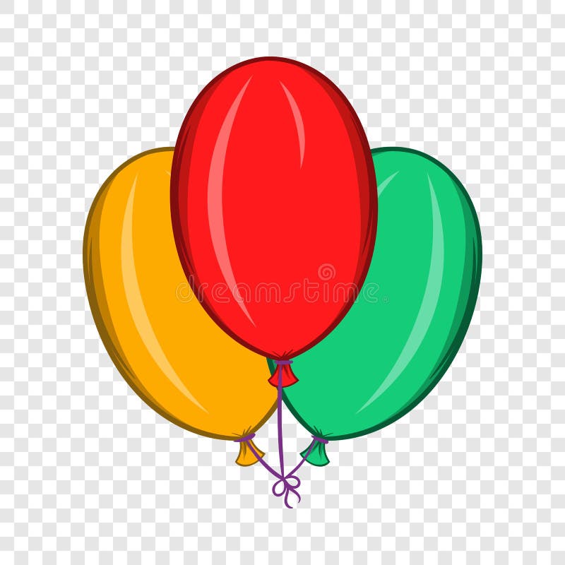 Colorful Balloons Icon, Cartoon Style Stock Vector - Illustration of ...