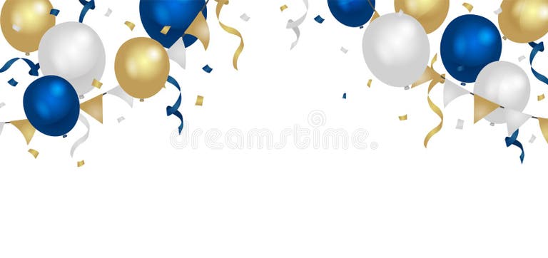 Colorful Balloons Illustration for Corner Design Elements Stock Vector ...