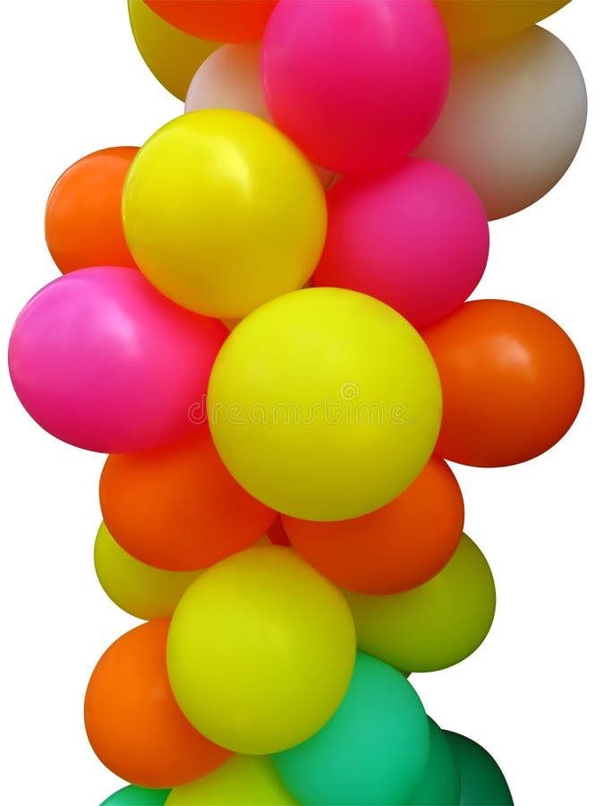 Colorful Balloons Isolated stock image. Image of decoration - 143215405