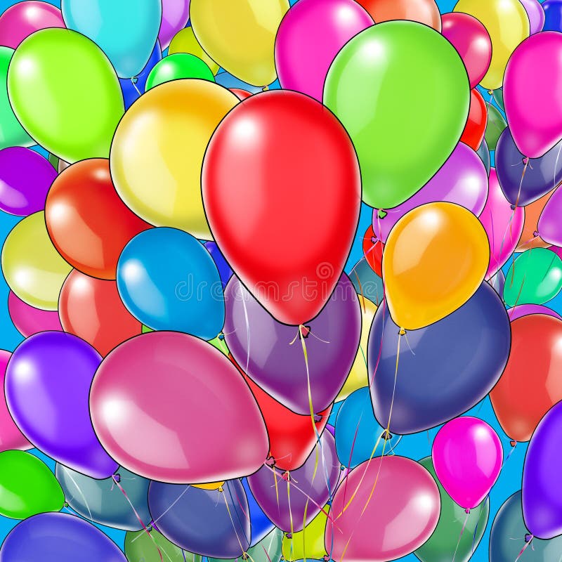 Colorful balloons pattern stock illustration. Illustration of fiesta ...