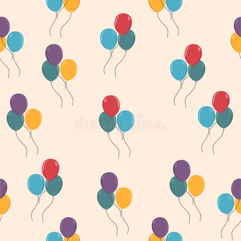 Colorful balloons pattern stock vector. Illustration of background ...