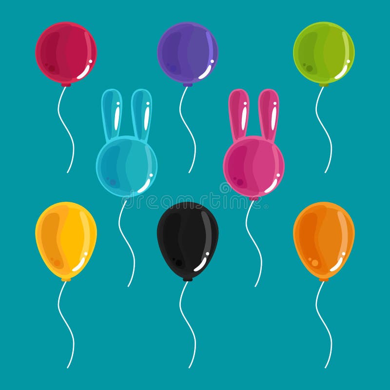 Balloons Rabbit Stock Illustrations – 3,019 Balloons Rabbit Stock ...