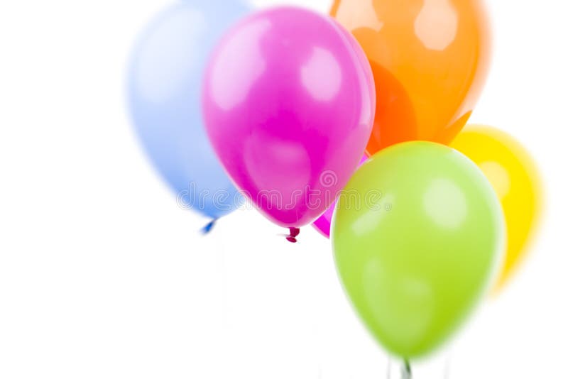 Colorful Balloons on White Background Stock Image - Image of ...