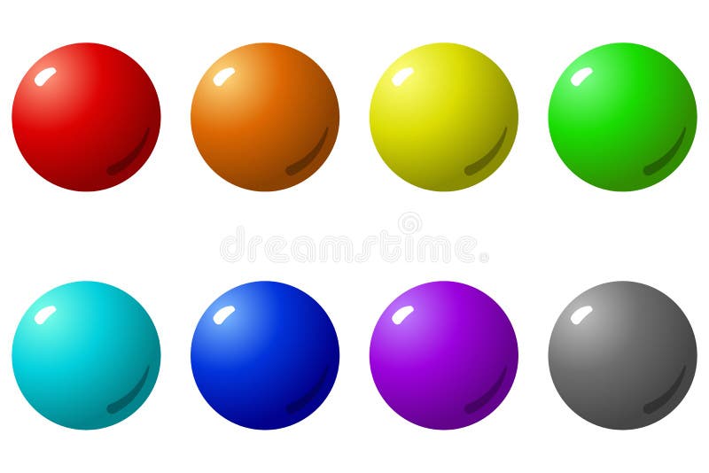 Colorful Balls stock vector. Illustration of symbol, green - 4573036