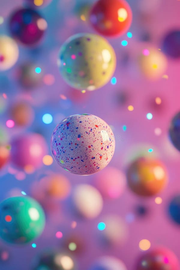 Colorful Balls Floating in Air Stock Image - Image of captivating ...