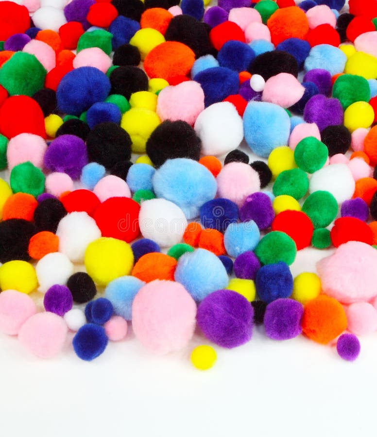 Colorful balls of plush stock image. Image of soft, cuddly - 36123043