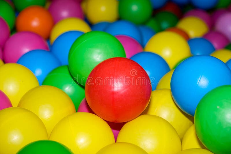 Colorful Balls in the Pool with Balls in the Playroom. Stock Photo ...