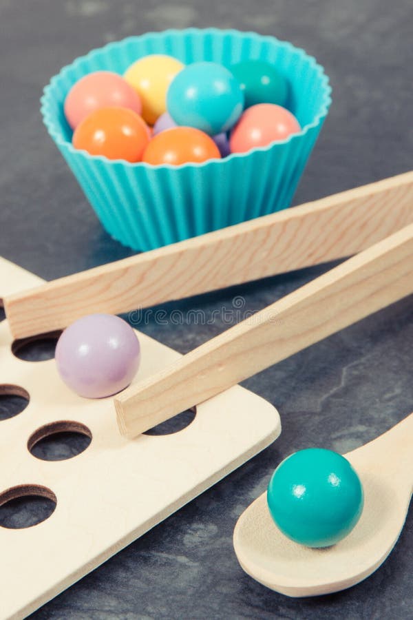 Colorful Balls Using for Playing and Development of Kids Motor Skills ...