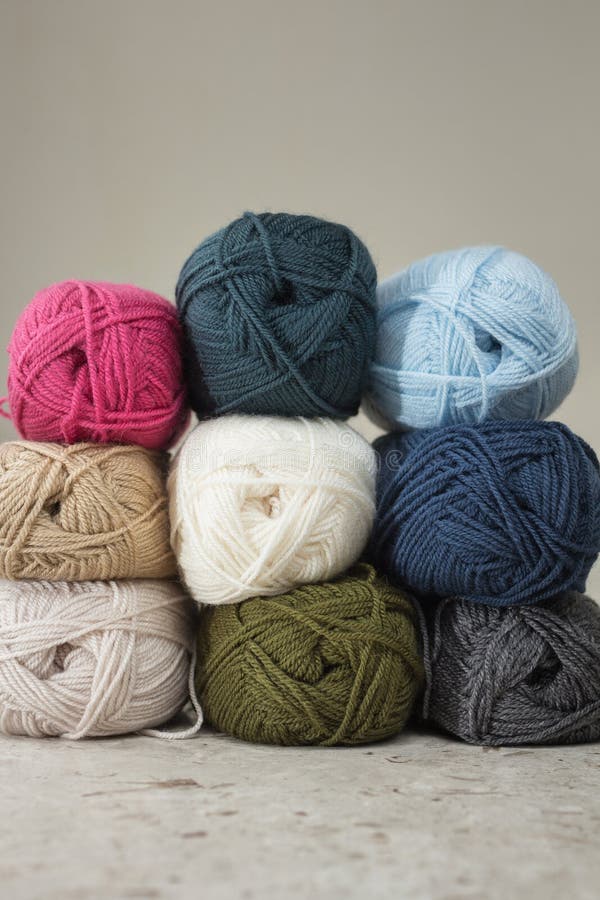 Colorful balls of wool stock image. Image of assortment - 41051867