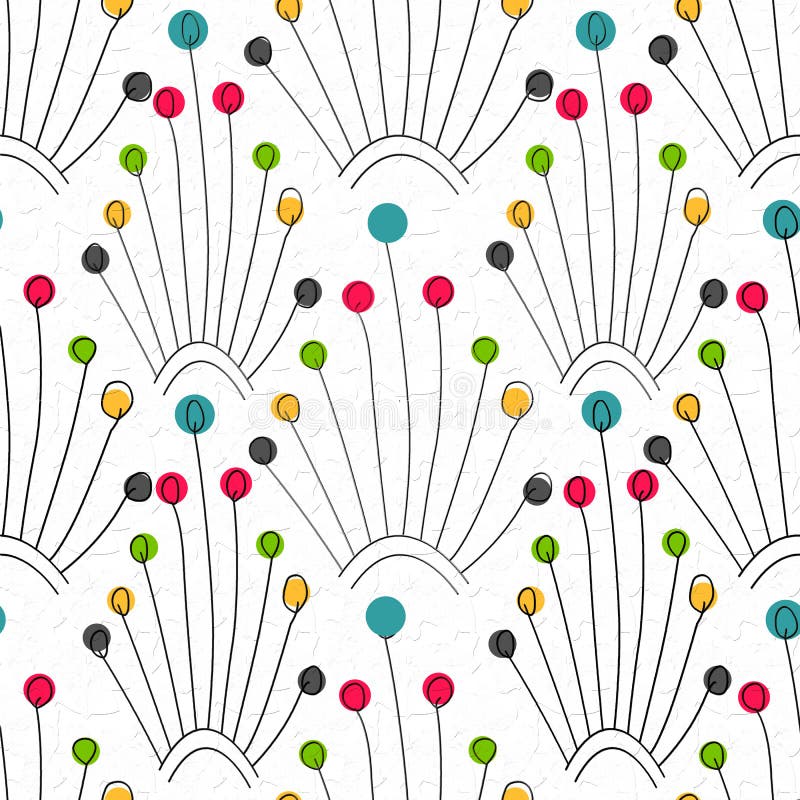 Colorful Baloon and Thread Shaped Wallpaper Stock Illustration ...