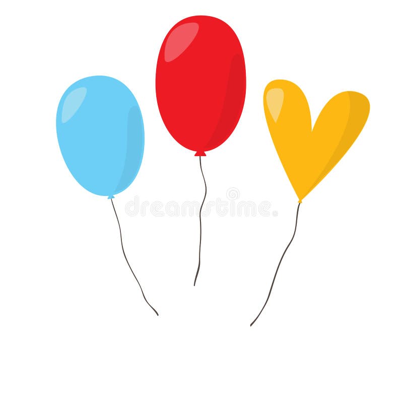 Colorful Baloons stock illustration. Illustration of celebrate - 154530341