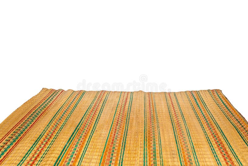 Colorful Bamboo Mat, Isolated on White Background Stock Photo - Image ...