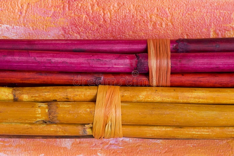 Colorful bamboo sticks stock photo. Image of detail, material - 10475164