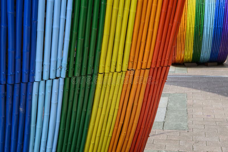 Colorful Bamboo Texture Close Up Stock Photo - Image of multicolored ...