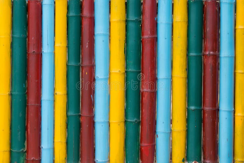 Colorful Bamboo Texture Closeup Stock Image - Image of planks, rasta ...