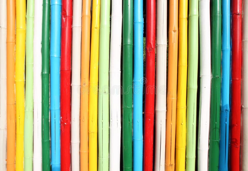Colorful of Bamboo Wall Texture Stock Photo - Image of fence, bunch ...