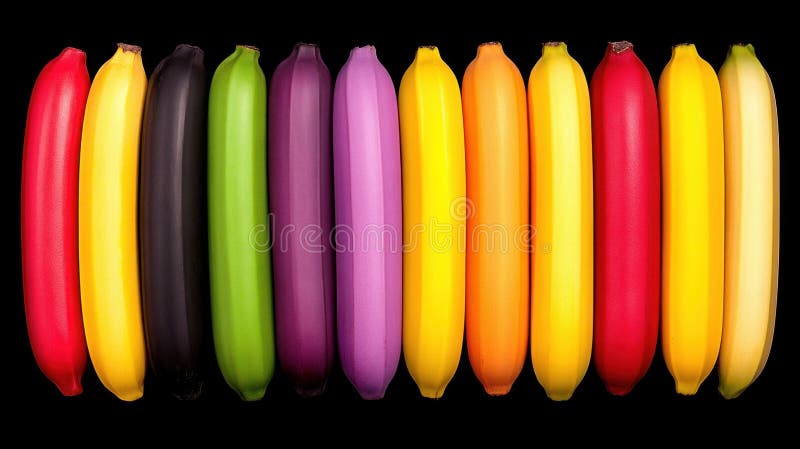 Colorful Bananas in a Vibrant Pattern Stock Illustration - Illustration ...